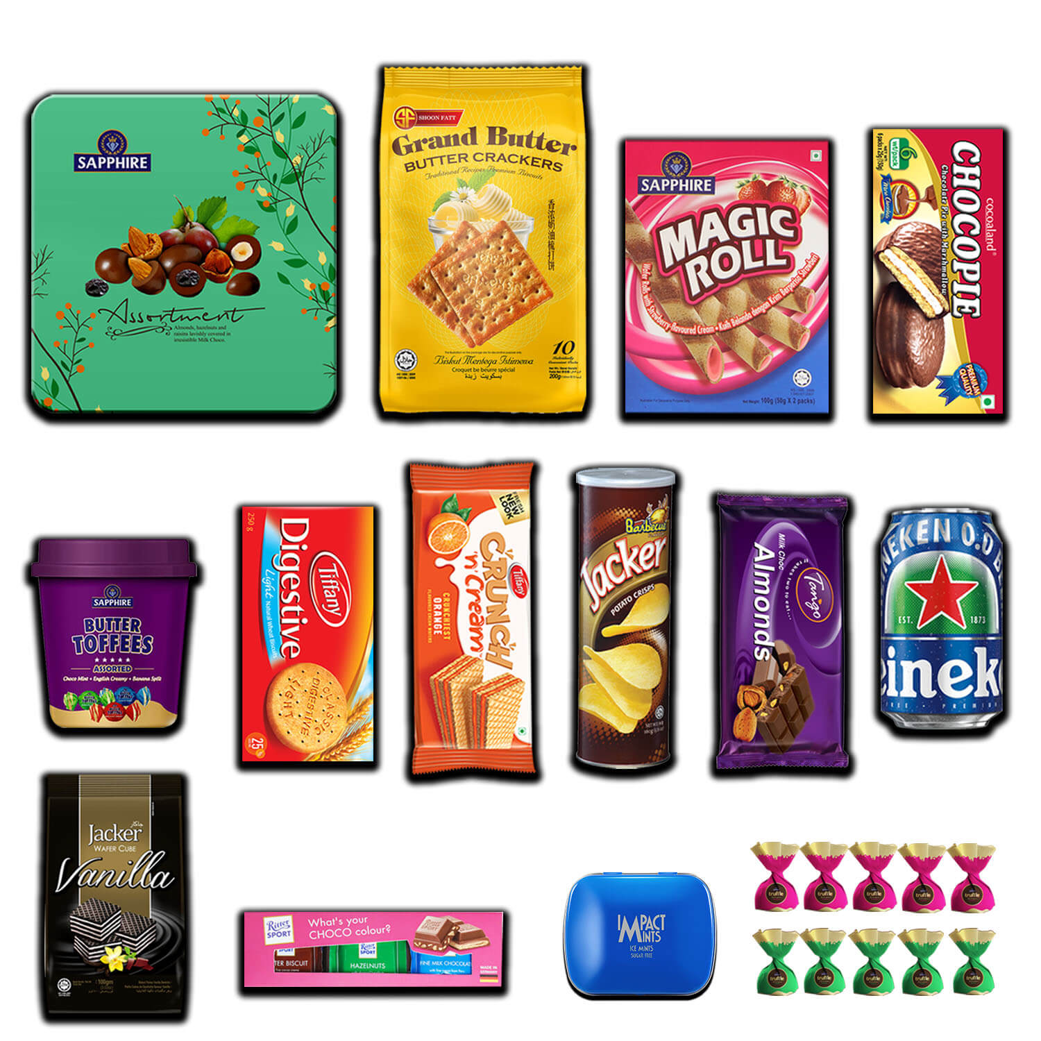 Sapphire Gift Hamper Green Box | Premium Sweet, Savory & Snacks Gift B ...
